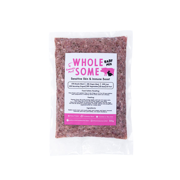 Cookable Dog BARF Mix – Wholesome Rabbit